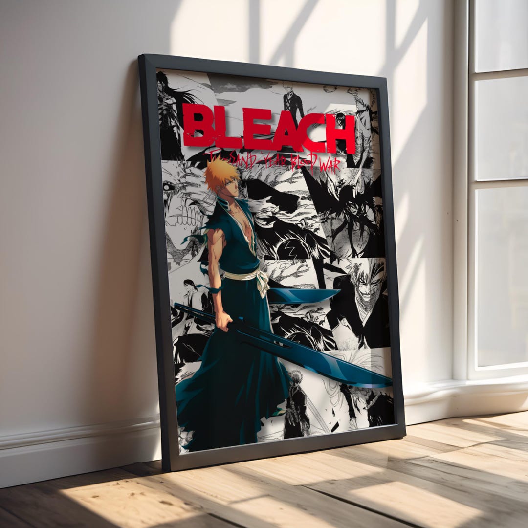 Bleach Manga Poster - Ichigo Kurosaki - Curated Manga Panels - Digital ...