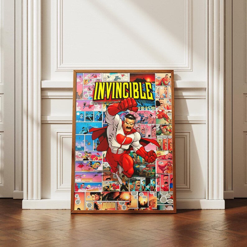 Invincible Poster, Superhero Wall Art, Comic Book Decor, Omni-man ...