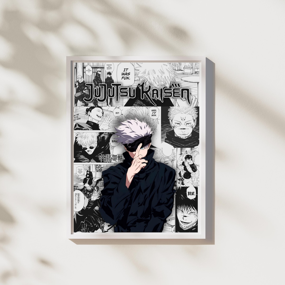 Jujutsu Kaisen Gojo Manga Poster Digital Download Curated Manga Panels ...