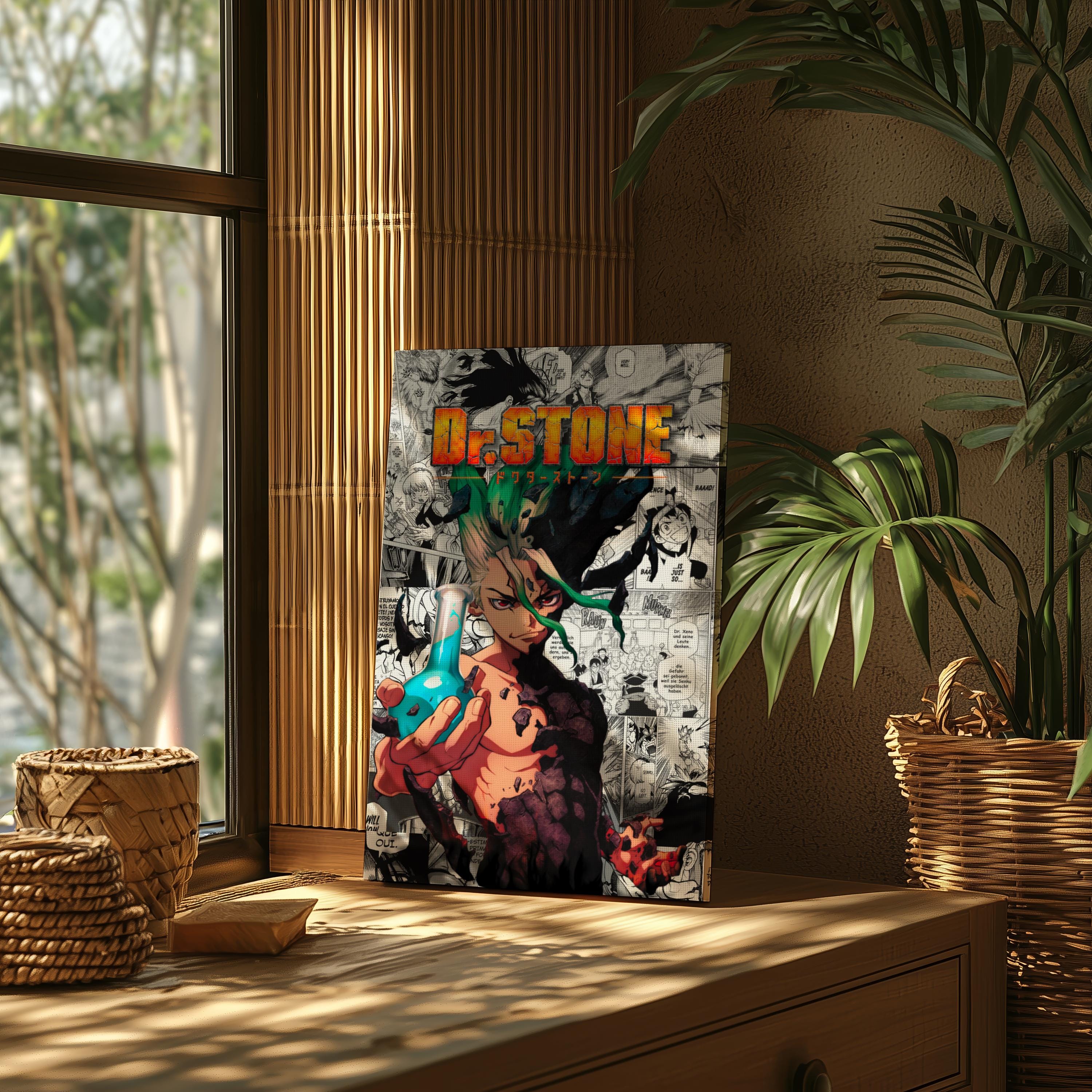 Dr. Stone Manga Poster - Senku Ishigami - Curated Manga Panels ...