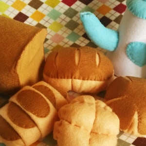 DIY felt Lovely bread set5 in 1 PDF tutorial and pattern | Etsy