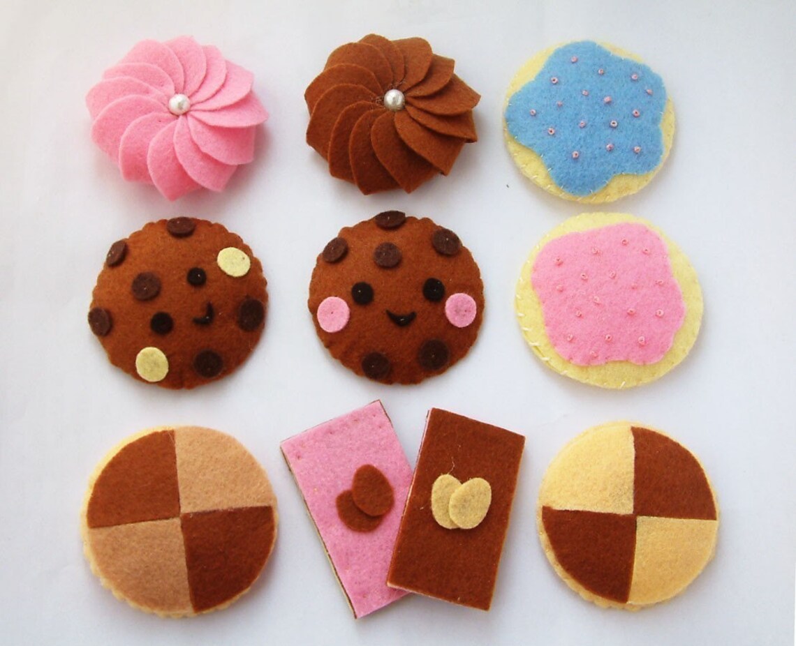 DIY felt Lovely Cookie set11 in 1PDF Pattern via | Etsy
