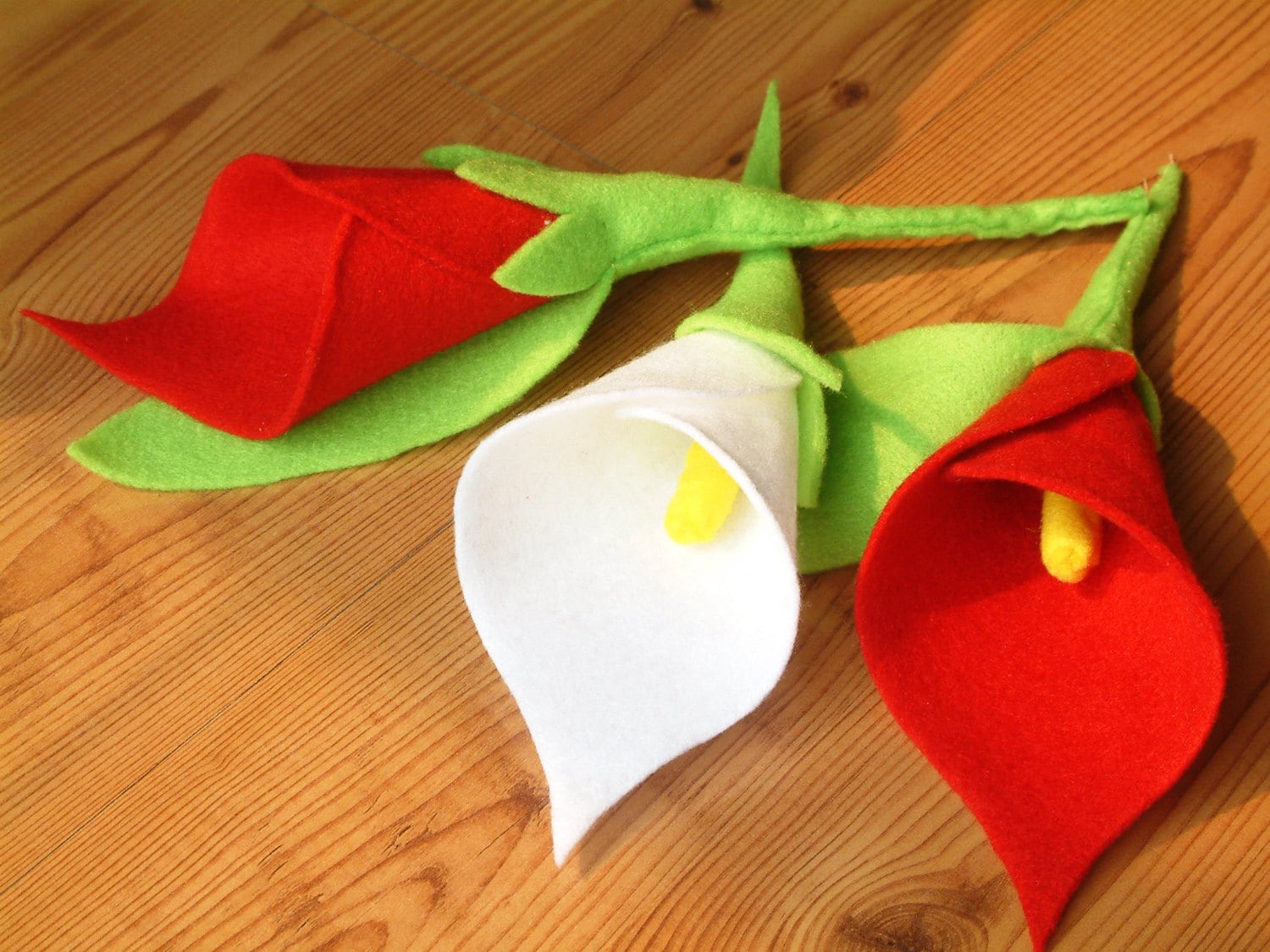 Felt Calla Lily and Rose Bouquetpdf Pattern and Instructionsp06 - Etsy