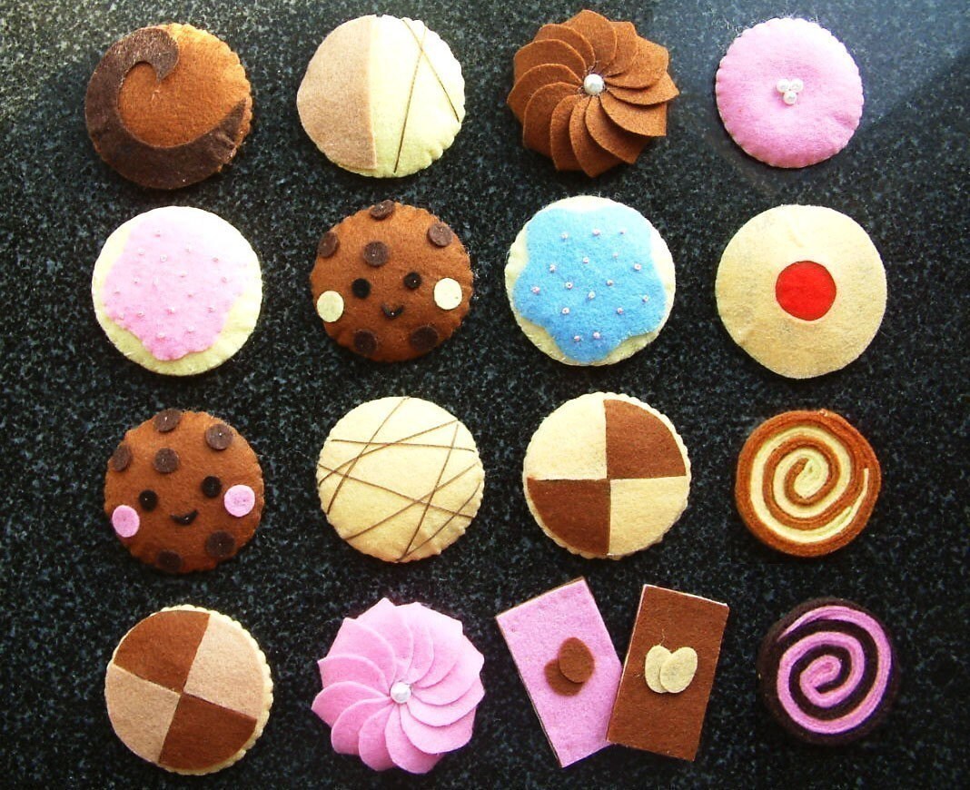 DIY felt Lovely Cookie set11 in 1PDF Pattern via | Etsy