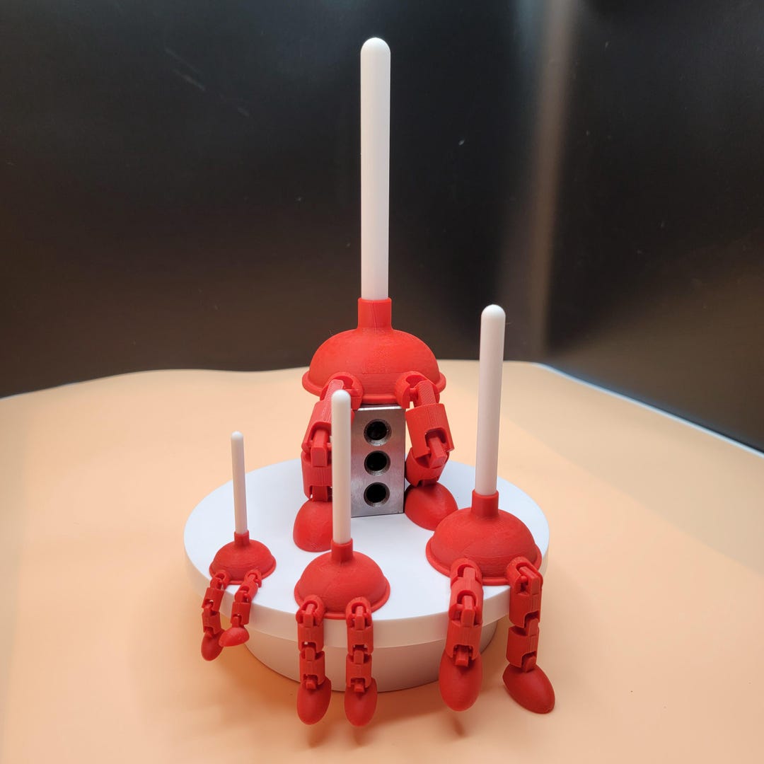 Plunger Buddy Articulating Desktop Toy | Gift for Your Plumber - Etsy