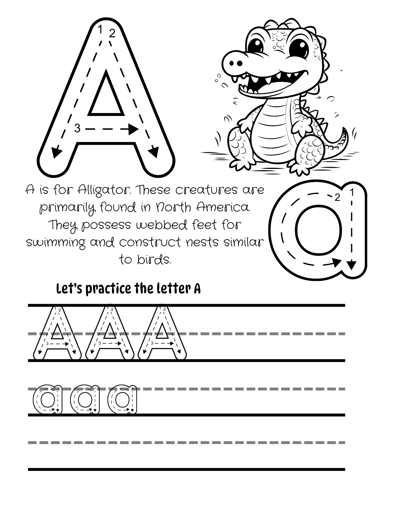 My Alphabet Animal Adventure Coloring Book - Etsy