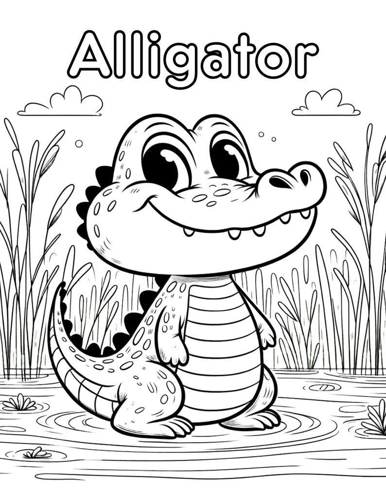 My Alphabet Animal Adventure Coloring Book - Etsy