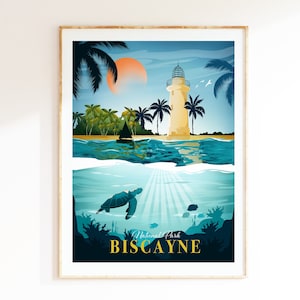 Biscayne National Park, Florida Poster, National Park Print, Florida ...