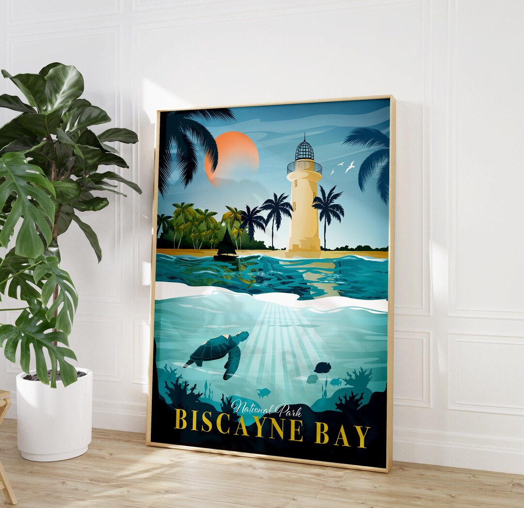 Biscayne National Park, Florida Poster, National Park Print, Florida ...