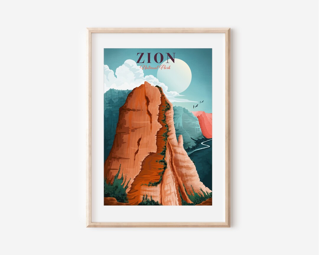 Zion National Park | Angels Landing | Adventure Wall Art | Utah Art ...