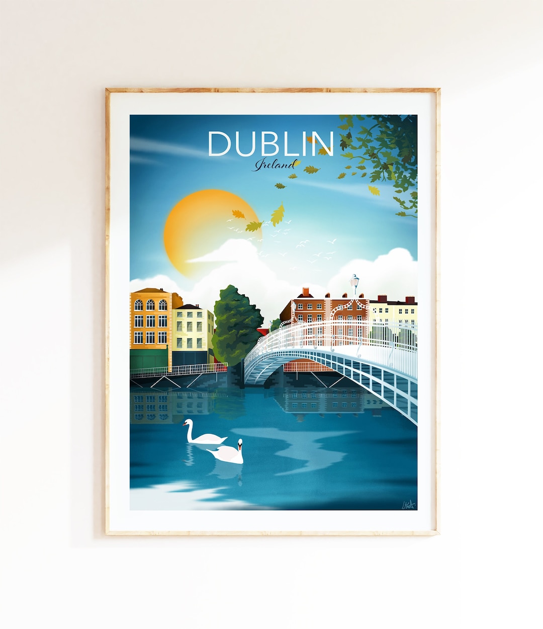 Dublin Print | Dublin Wall Art | Dublin Travel Poster | Ireland Travel ...