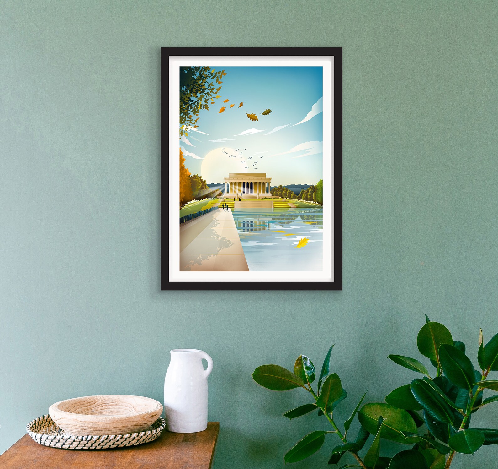 Washington DC Print | Lincoln Memorial Print | Travel Poster | City Art ...