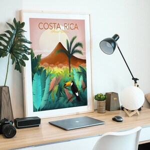 Costa Rica Poster | Tropical Jungle Print | Costa Rica Wall Art ...