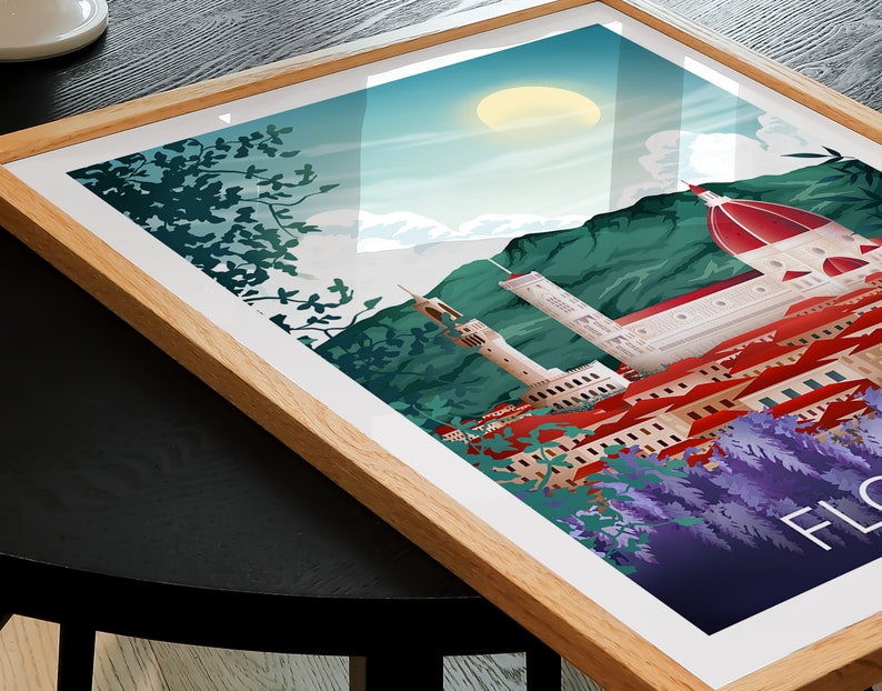 Florence Print | Italian Wall Art | Florence Skyline | Travel Poster - Etsy