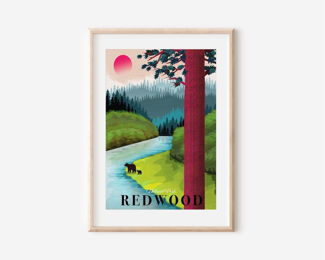 Redwood Print Redwood Creek California Wall Art National - Etsy