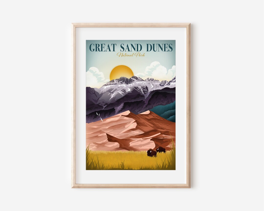 Great Sand Dunes National Park Poster | Colorado Wall Art | Travel ...