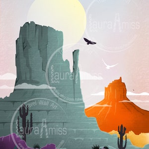 Monument Valley National Park Poster Desert Wall Art | Etsy