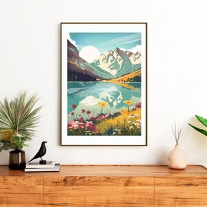 Austrian Alps, Travel Poster, Austria Wall Art, Alps Poster, Living ...
