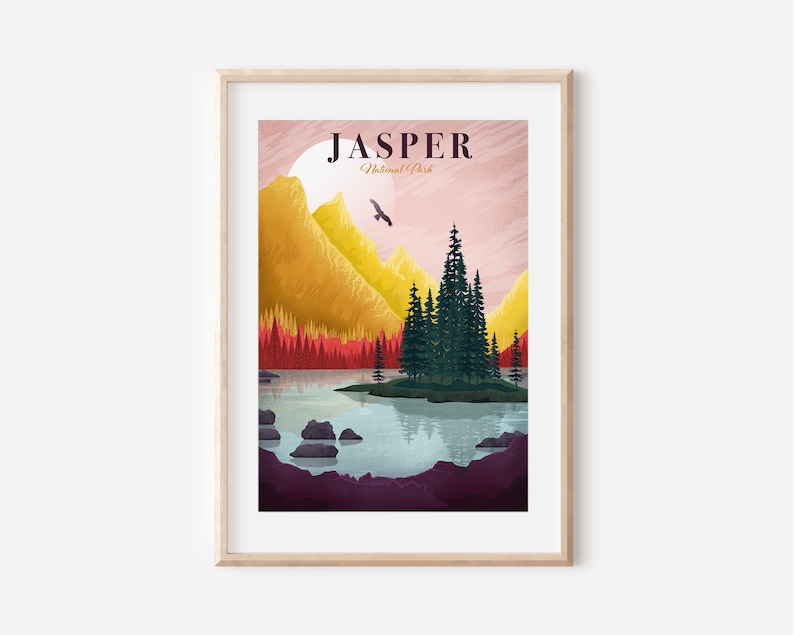 Canada Poster | Jasper National Park Poster | Canada Wall Art | Alberta ...