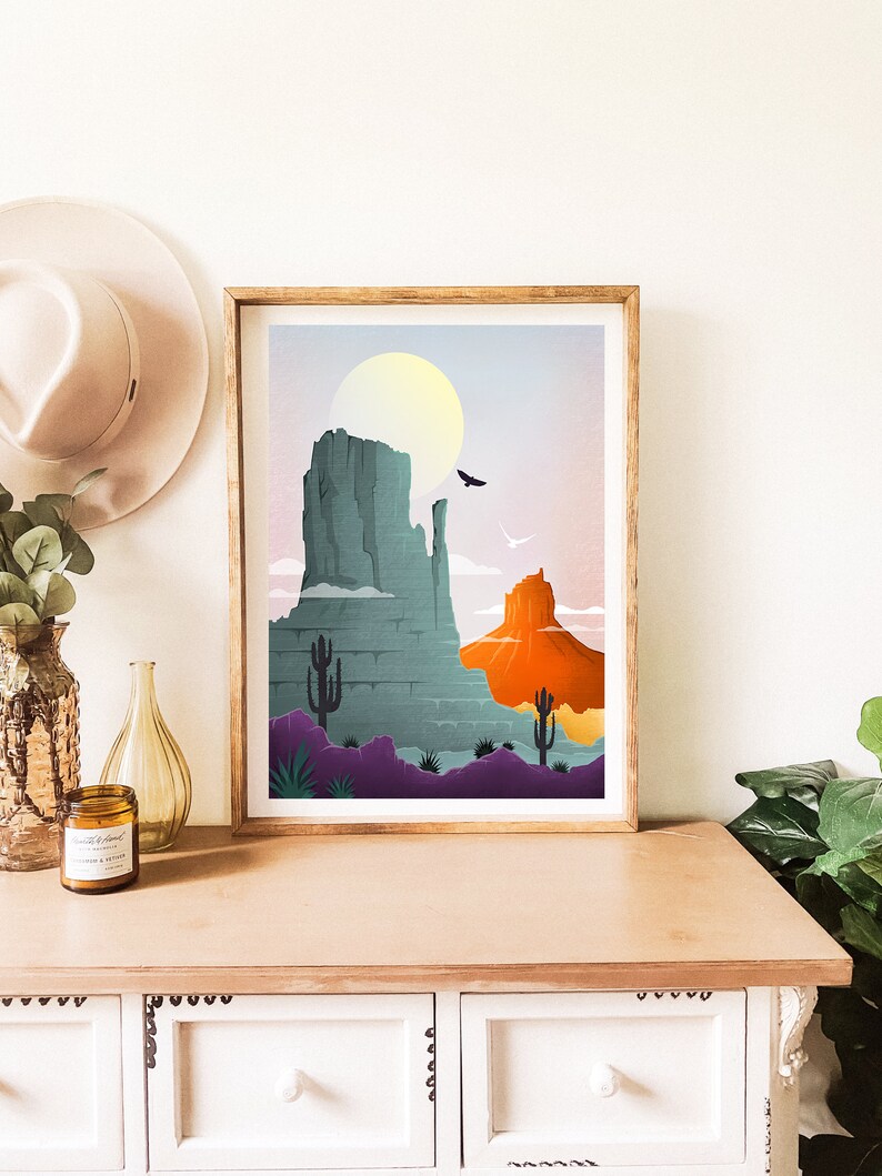 Monument Valley | National Park Poster | Desert Wall Art | Travel ...