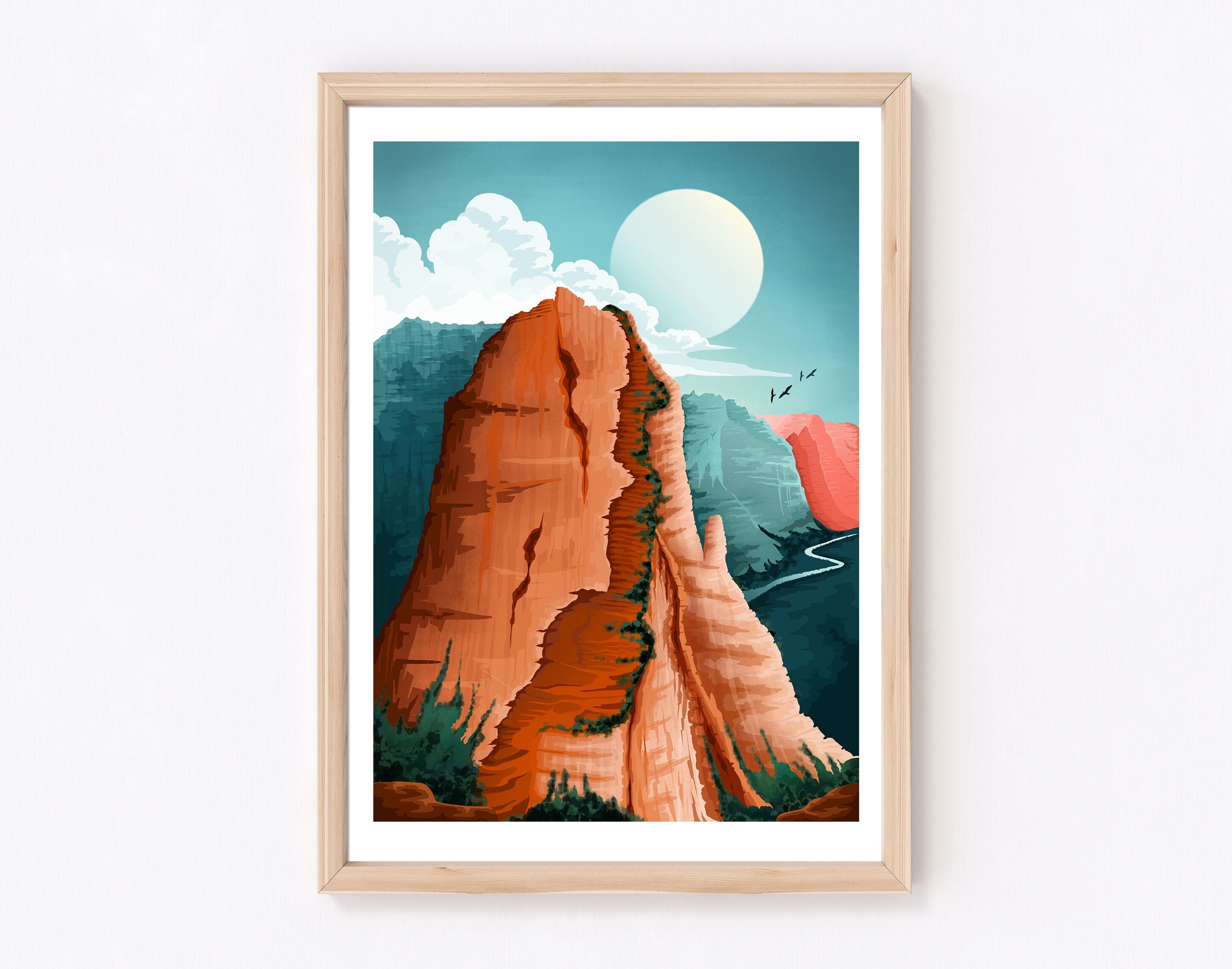 Zion National Park Angels Landing Adventure Wall Art - Etsy