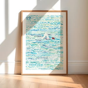 Wild Swimming Art, Limited Edition Print, Minimalist Swimming Print ...