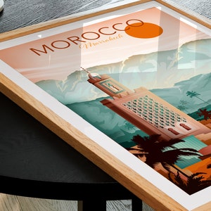 Marrakech Poster | Moroccan Wall Decor | Moroccan Architecture Print ...