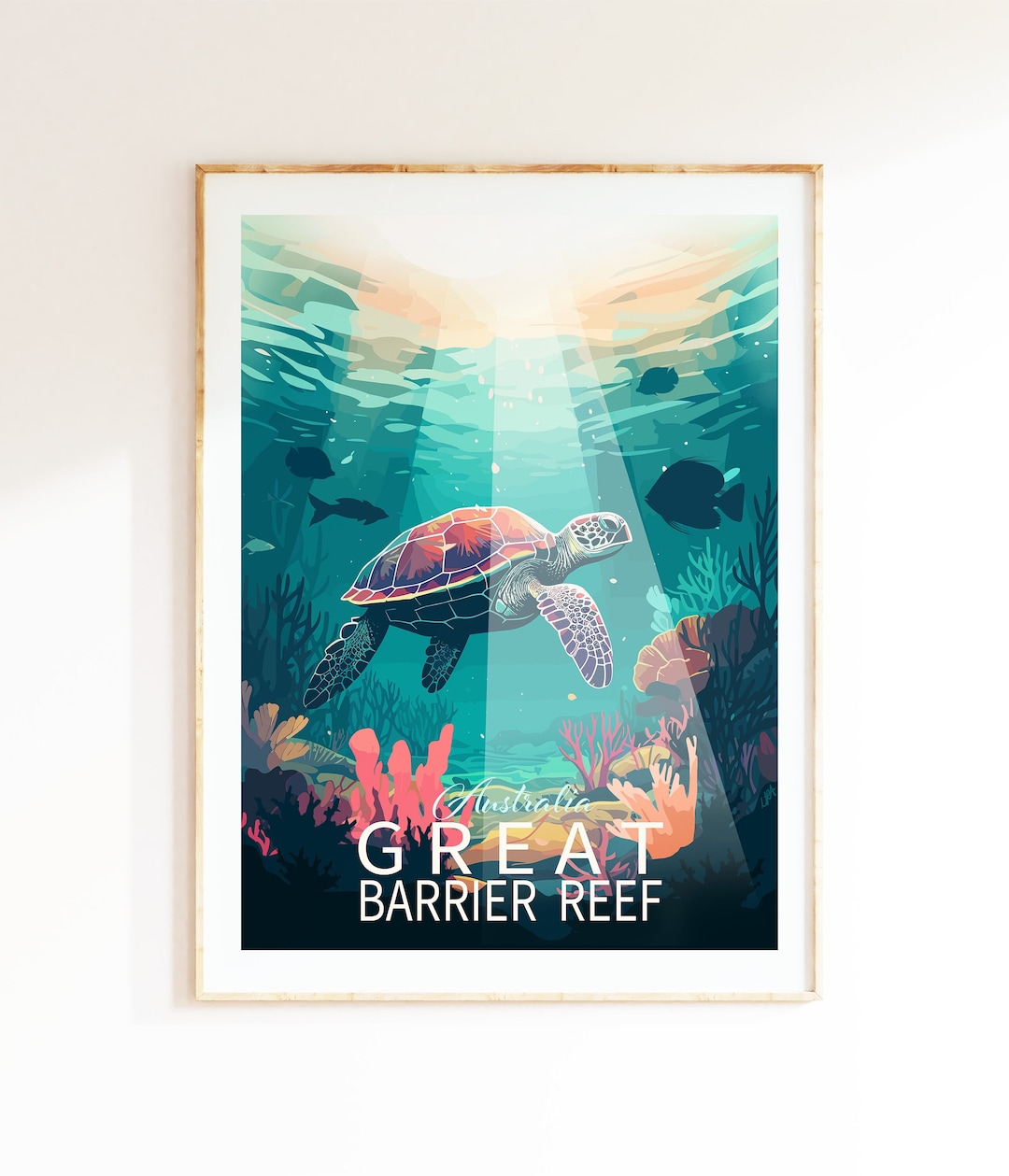 Great Barrier Reef Print, Australia Wall Art, Tropical Decor, Perfect ...