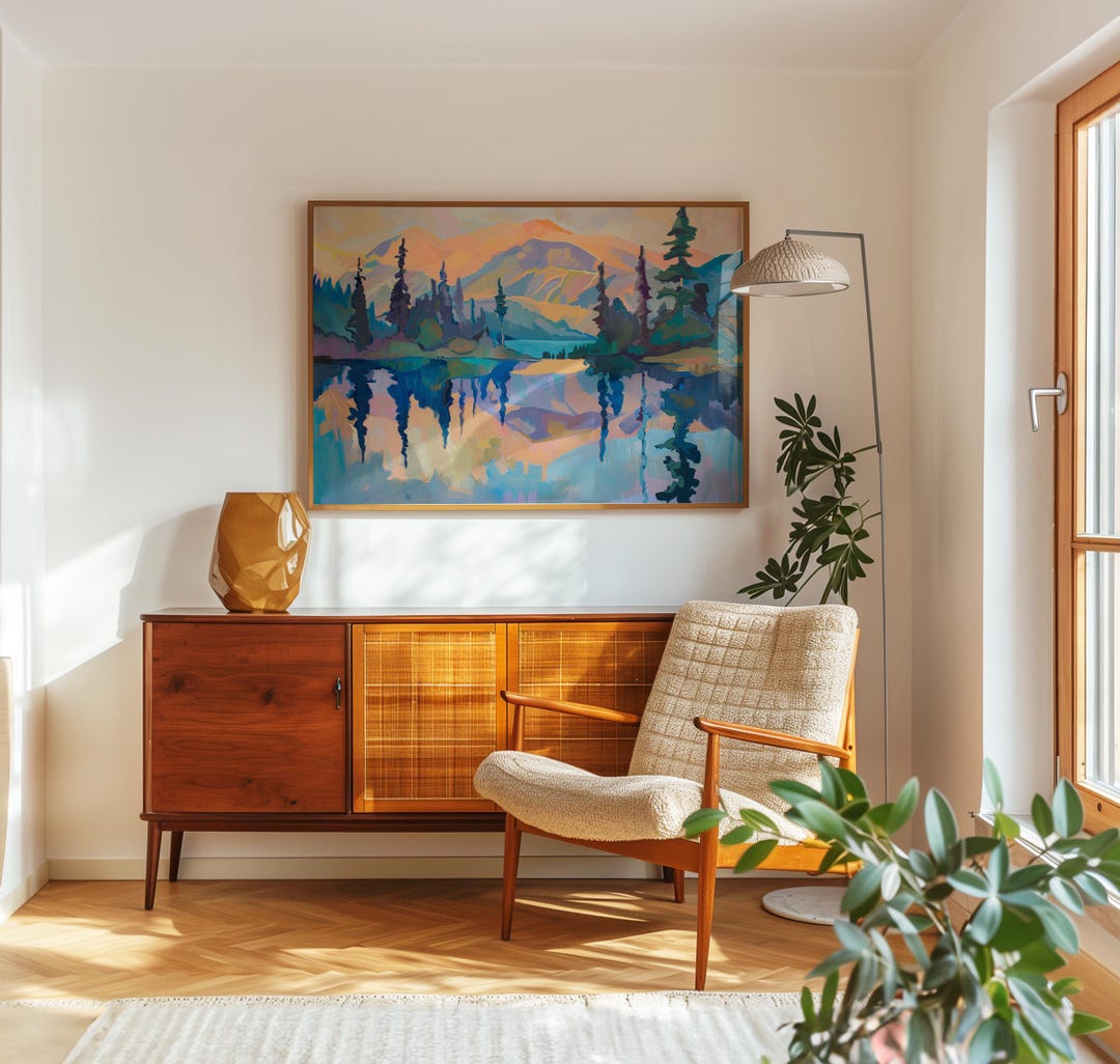 Lake Tahoe Inspired Wall Art, Airbnb Decor, National Park Airbnb, Mid ...