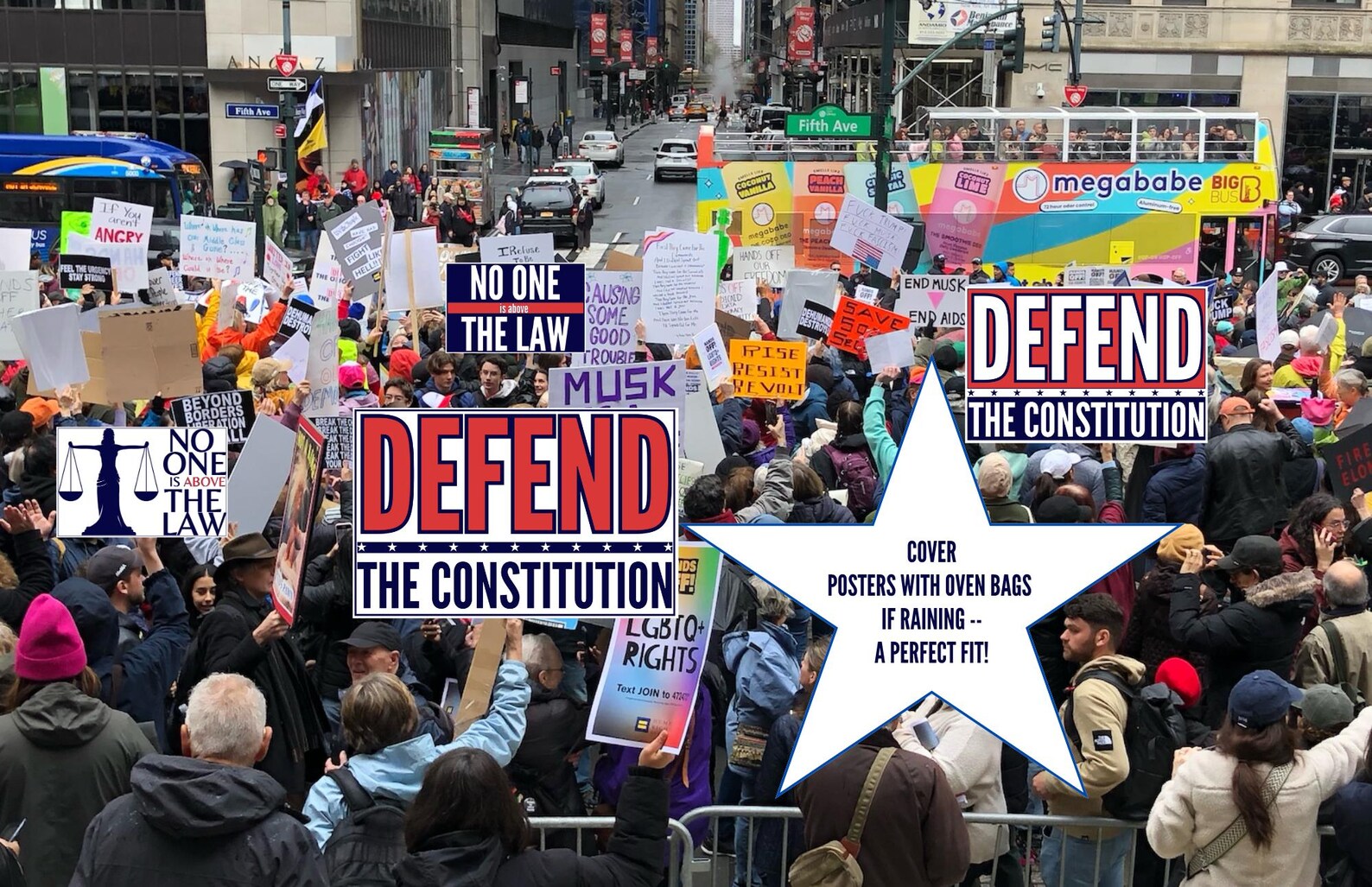 2 Defend the Constitution Protest Posters, Printable Signs ...