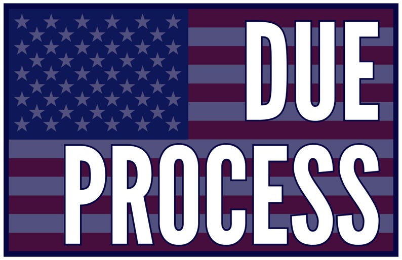 Due Process Protest Posters: 5th/14th Amendment, Flag & Scales (digital ...
