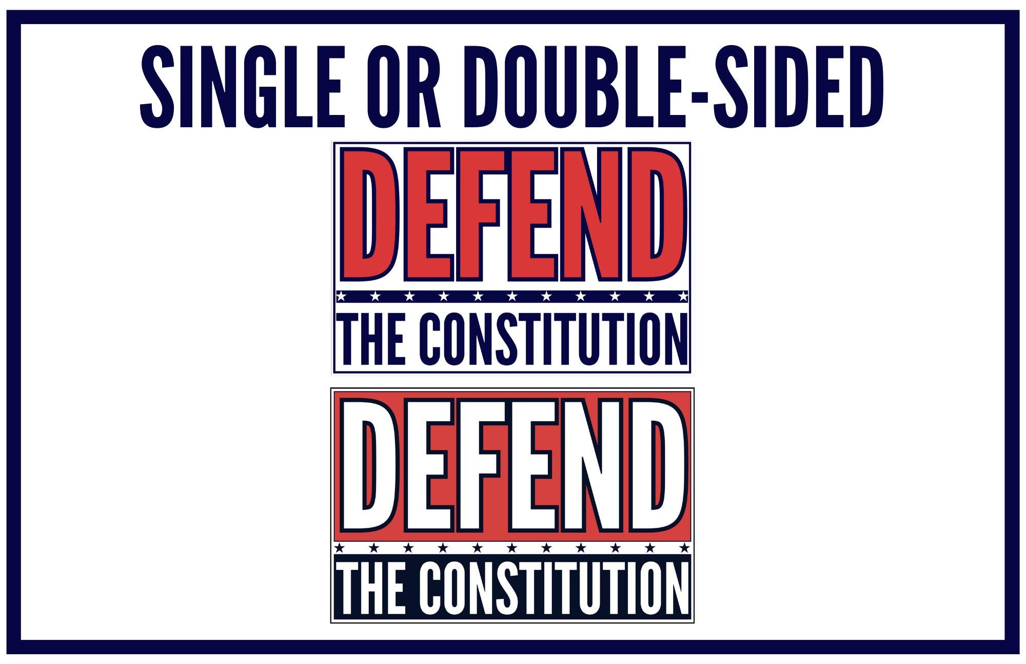 2 Defend the Constitution Protest Posters: Patriotic Printable Signs ...