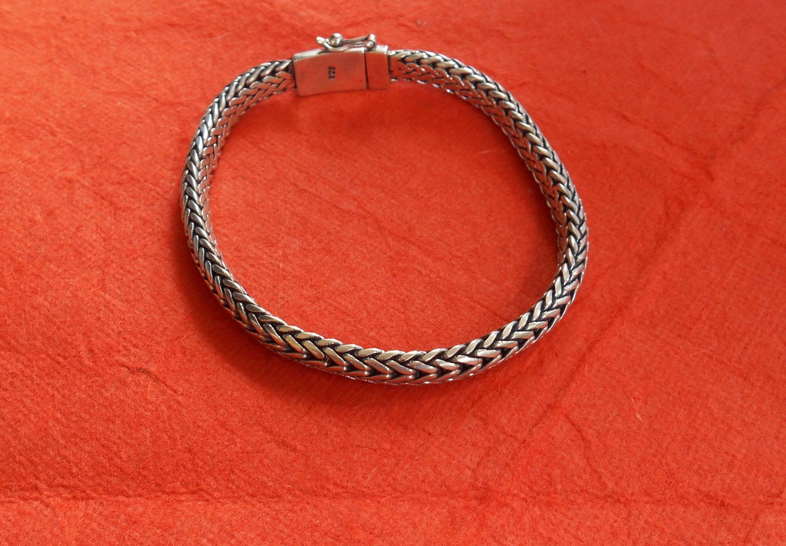 Solid thick solid sterling Silver bracelet / Silver 925 / | Etsy