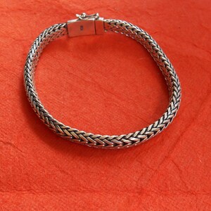 Solid Thick Solid Sterling Silver Bracelet / Silver 925 / Bali Handmade ...