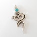 Balinese Sterling Silver Turquoise Om Symbol Mantra Pendant / - Etsy