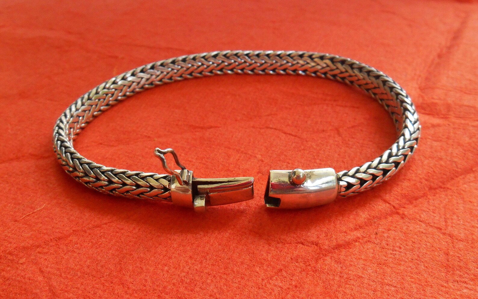 Solid Thick Solid Sterling Silver Bracelet / Silver 925 / Bali - Etsy