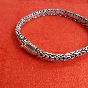 Solid Thick Solid Sterling Silver Bracelet / Silver 925 / Bali Handmade ...