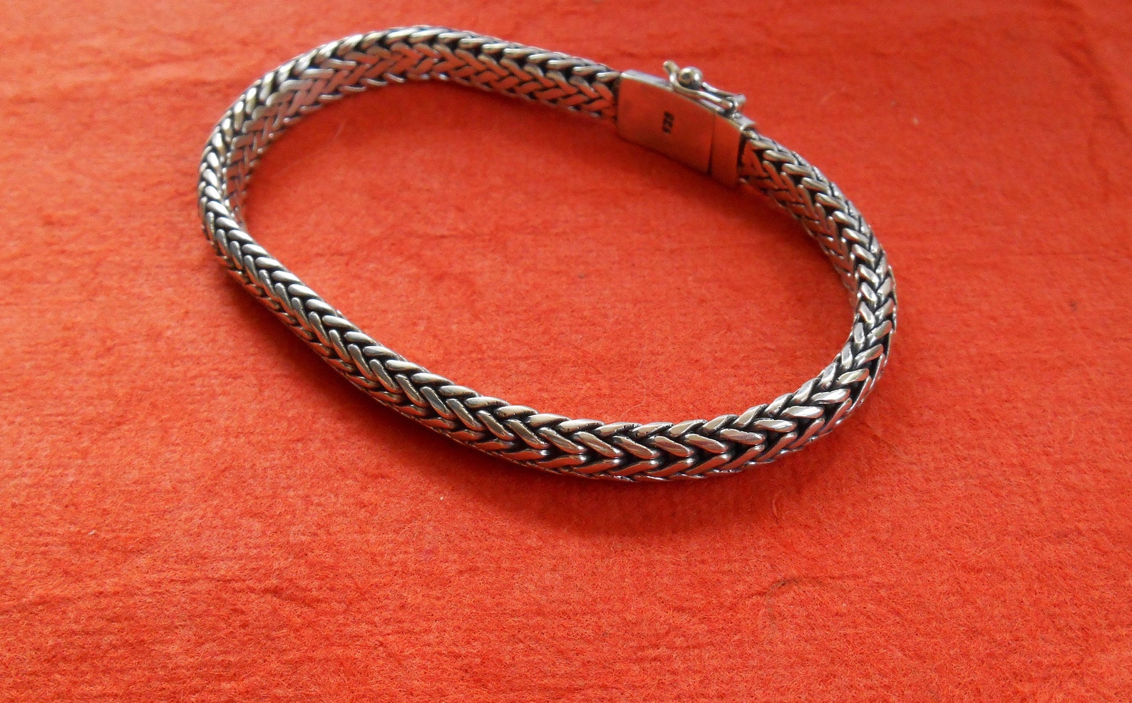 Solid thick solid sterling Silver bracelet / Silver 925 / | Etsy