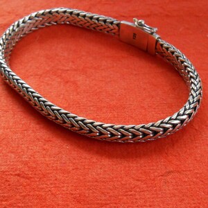 Solid Thick Solid Sterling Silver Bracelet / Silver 925 / Bali Handmade ...