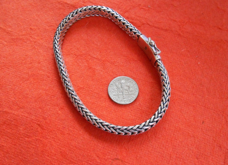 Solid Thick Solid Sterling Silver Bracelet / Silver 925 / Bali - Etsy