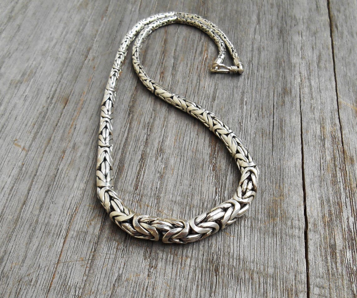 Balinese Chain Solid Sterling Silver Necklace / Silver 925 / - Etsy UK