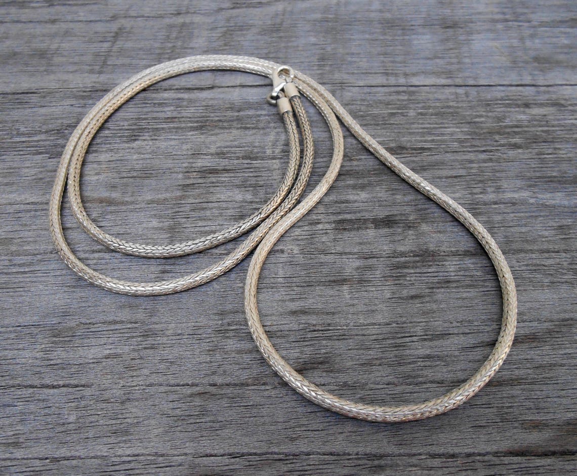 Balinese Chain Solid Sterling Silver Necklace / Silver 925 / | Etsy