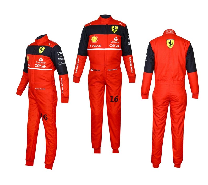 Go Karting Suit Ferrari Suit F1 Racing Suits With Digital Sublimation ...