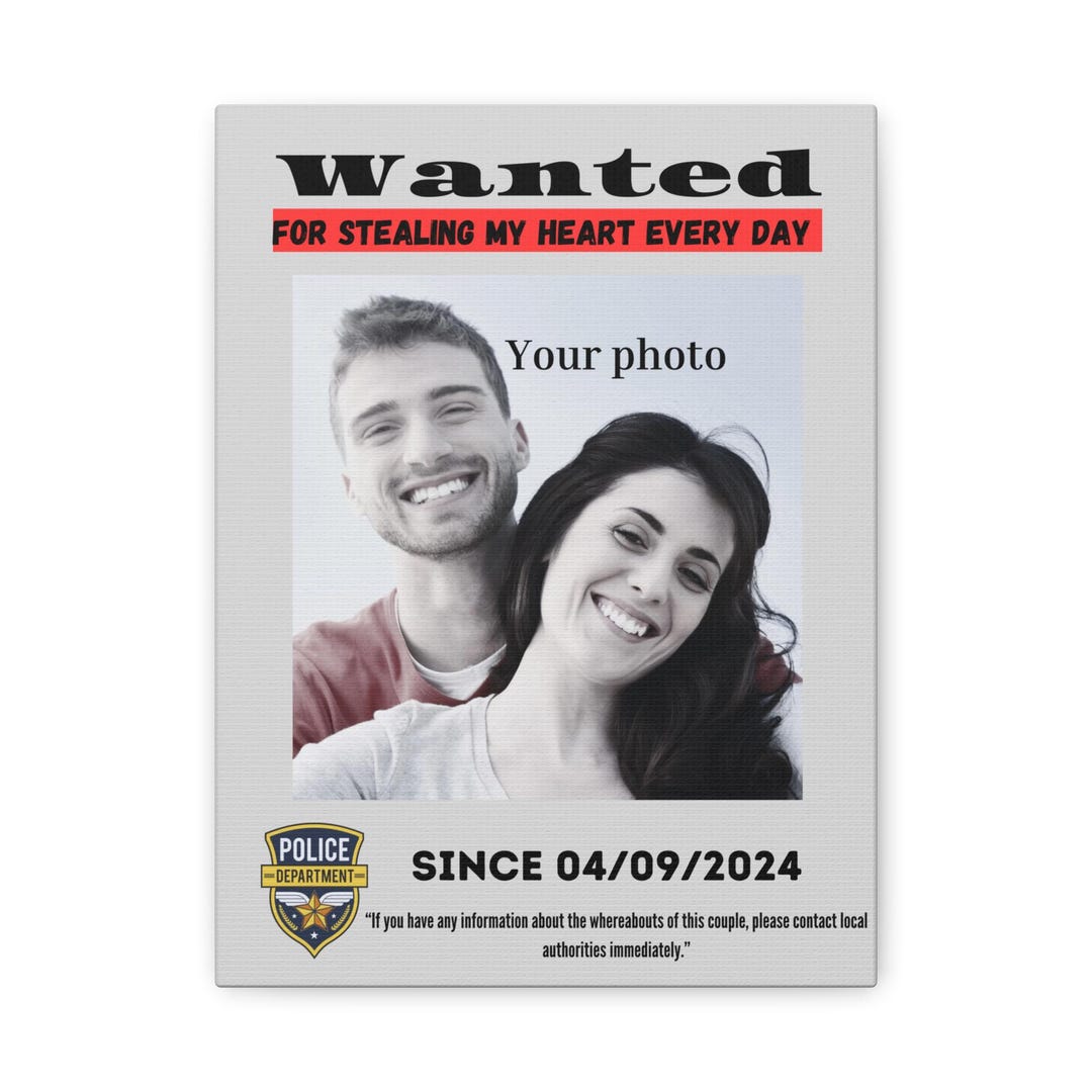 Poster, Funny Most Wanted Couple Poster, Gift for Decoration, Matte ...