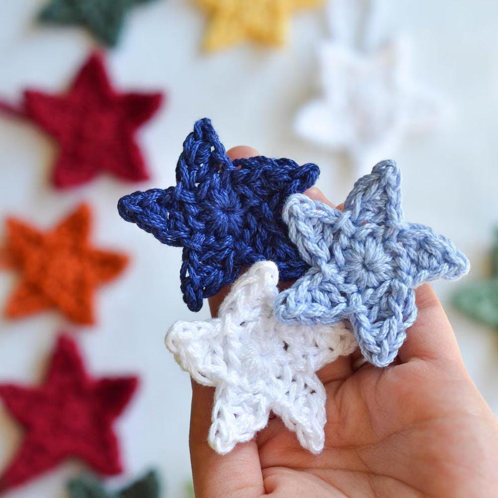 Colorful Stars Crochet Pattern PDF, Instant Download, Simple Crochet ...