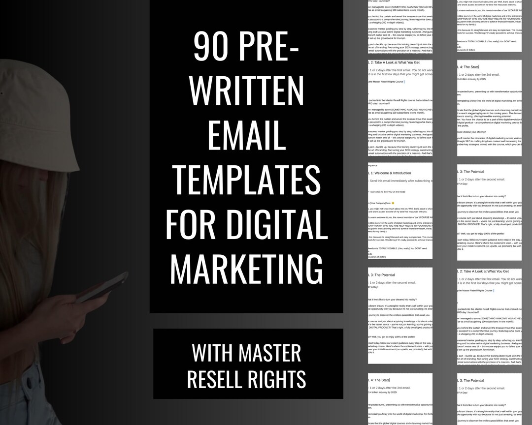 90 Pre-written Email Templates for Digital Marketing With PLR & MRR ...
