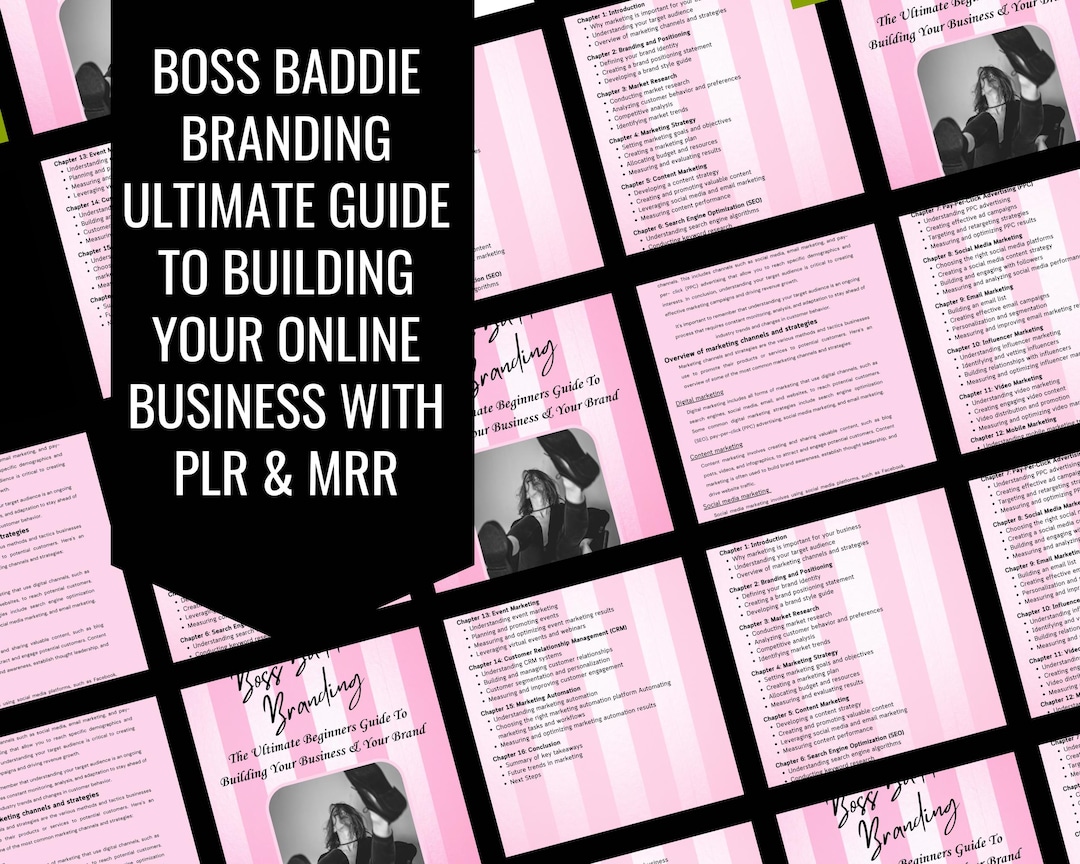 Boss Baddie Branding Ebook With PLR and MRR | Build Your Brand & Earn ...