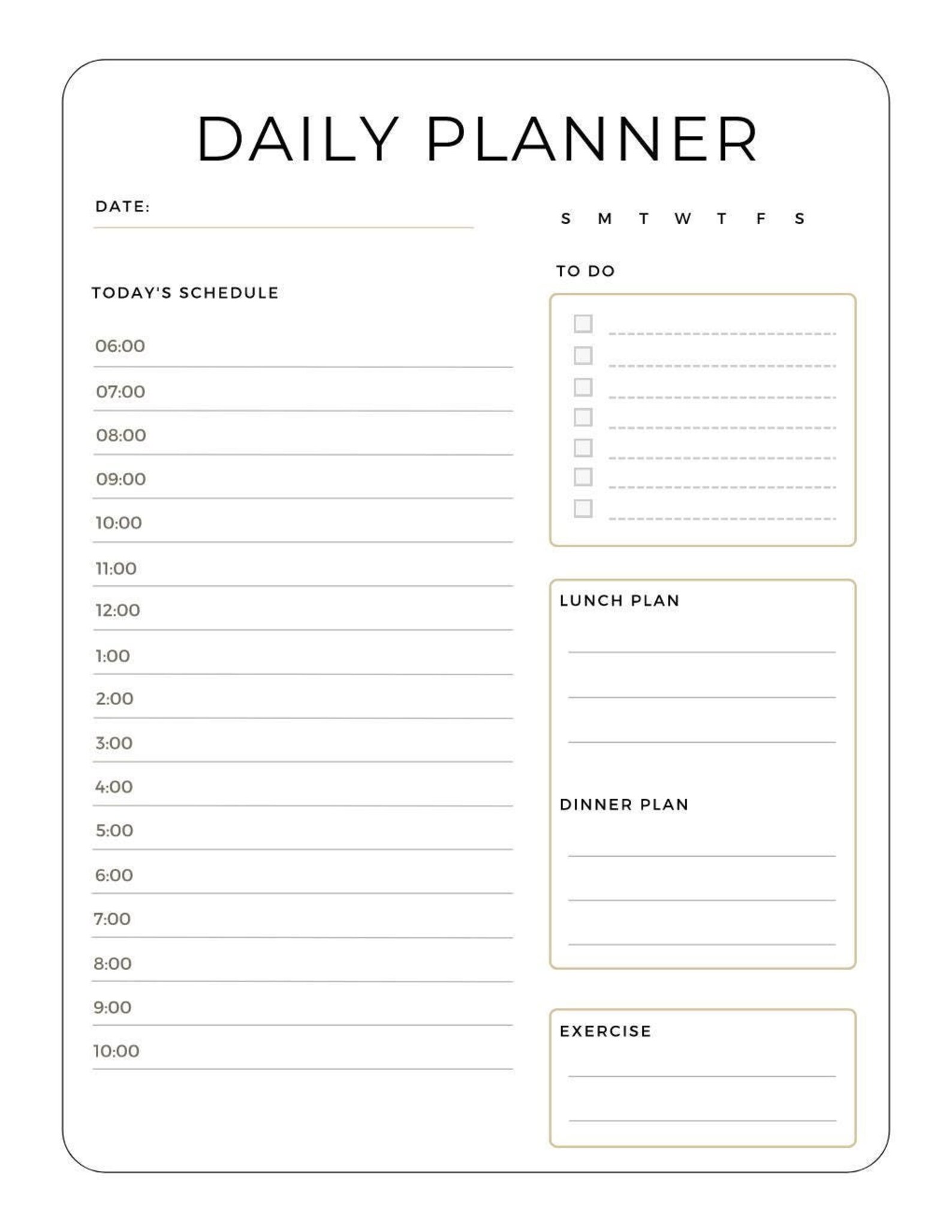 Customizable Daily Planner - Etsy