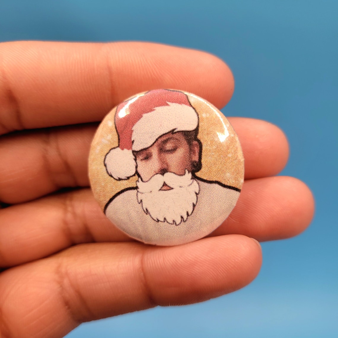 8-bit Ryan Christmas Pinback Buttons | 4 Count Set of 8-bit Holiday ...