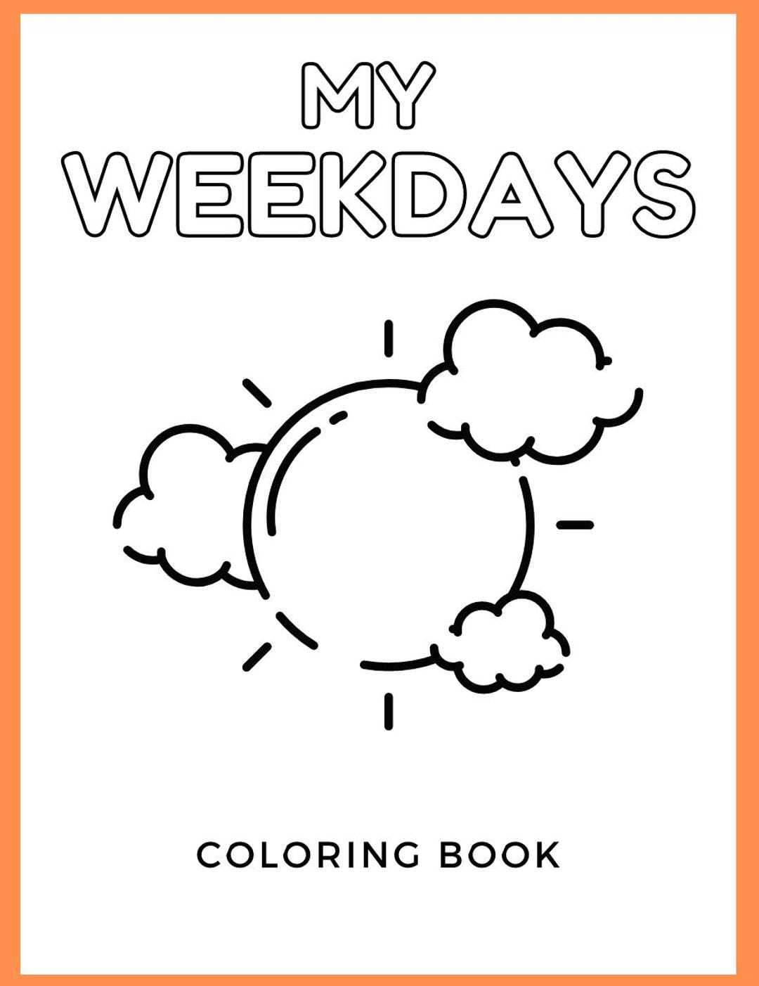 Weekdays Coloring Book - Etsy